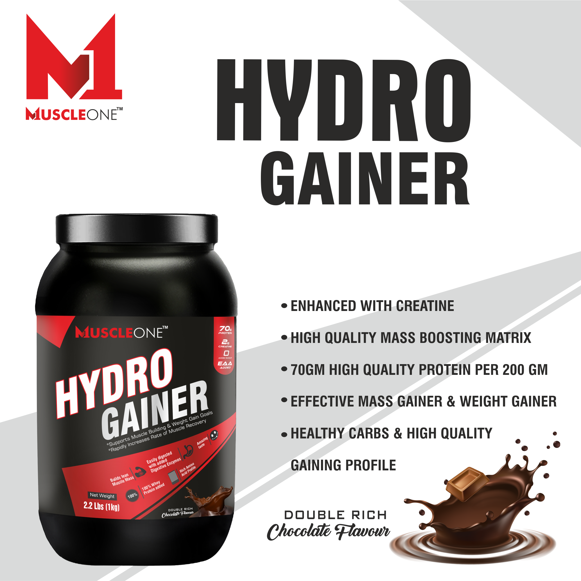Muscle One HYDRO GAINER 1kg – MUSCLEONE