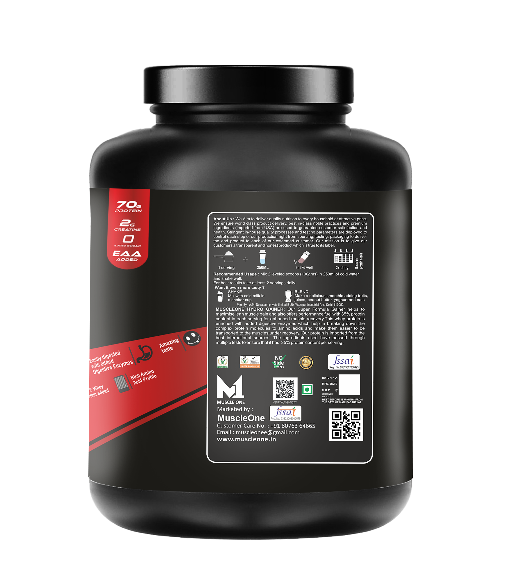 Muscle One HYDRO GAINER 3kg – MUSCLEONE